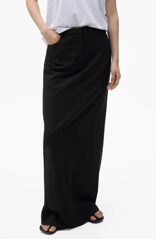 Mango High Rise Pencil Skirt - Black