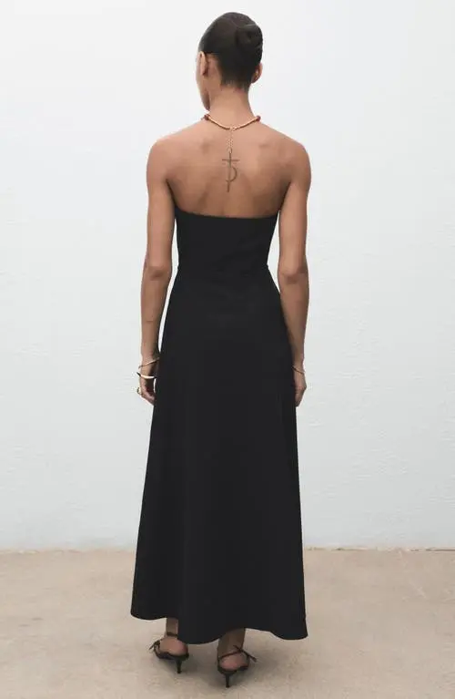 Mango Strapless A-line Maxi Dress