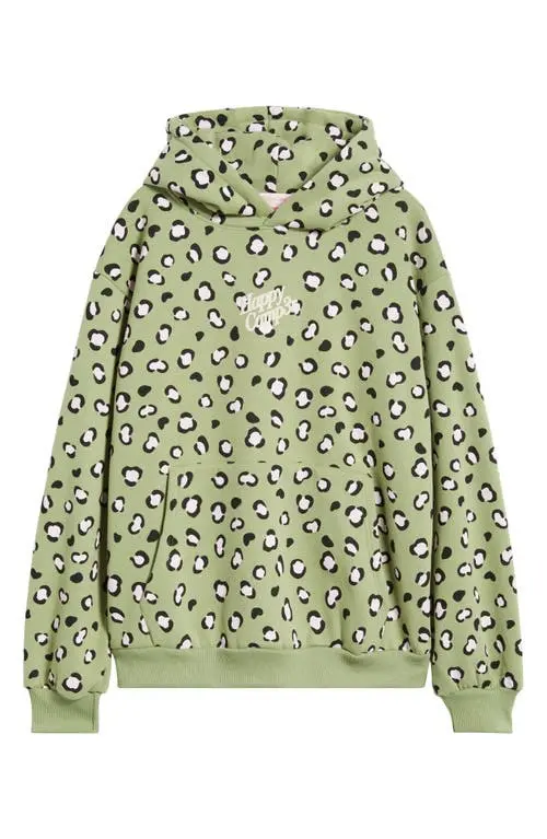 HAPPY CAMP3R Leopard Print Hoodie - Olive