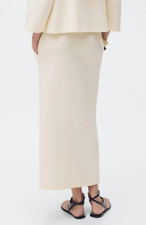 Mango Cotton Midi Skirt With Slit