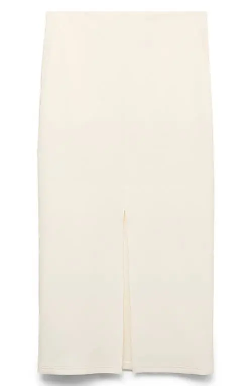 Mango Cotton Midi Skirt With Slit