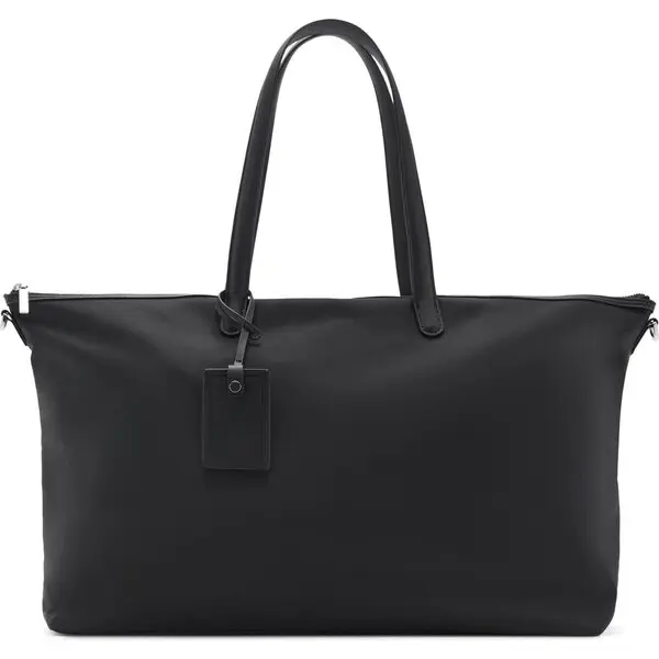 Mango Large Nylon Shopper Tote