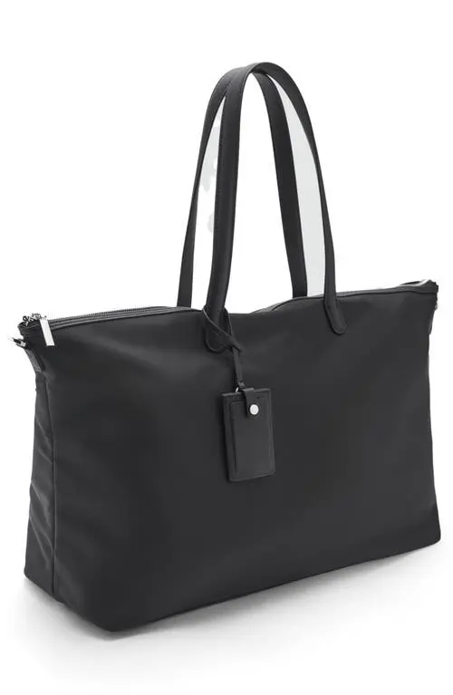 Mango Large Nylon Shopper Tote