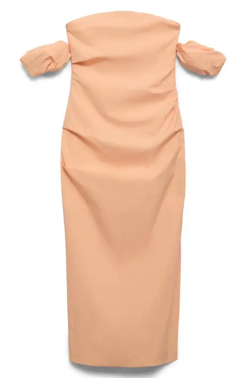 Mango Strapless Midi Dress