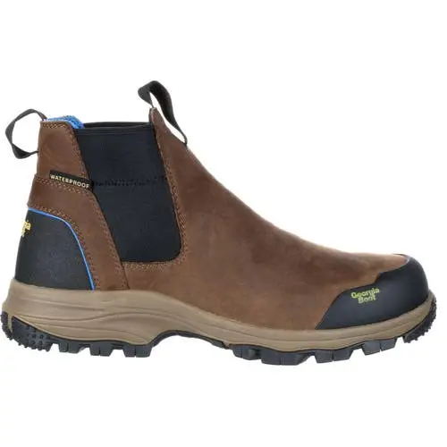 GEORGIA BOOT Blue Collar Chelsea Waterproof Work Boots