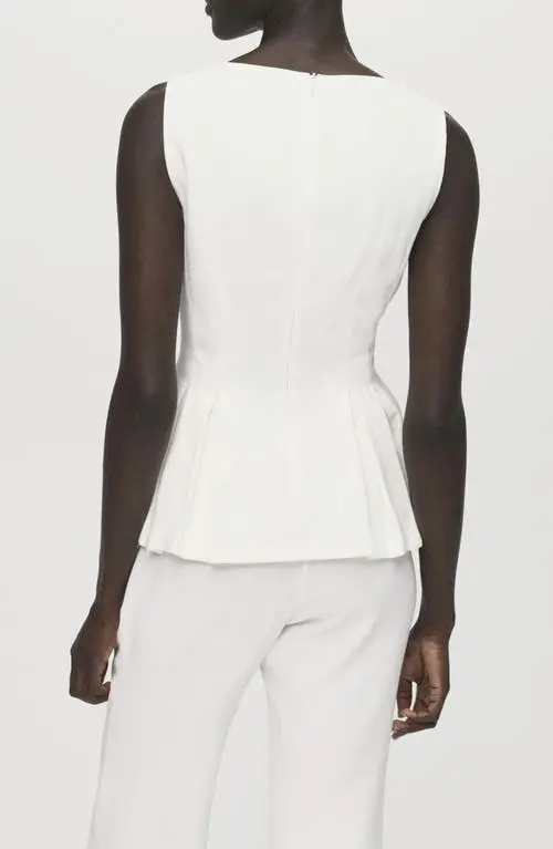 Mango Sleeveless Peplum Top