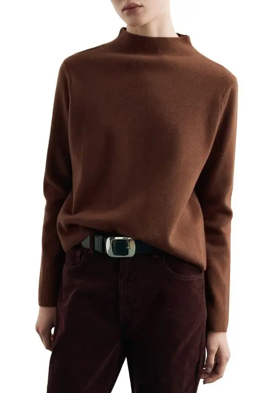 Mango Funnel Neck Relaxed Sweater
