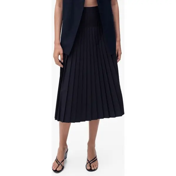 Mango Pleated Midi Skirt