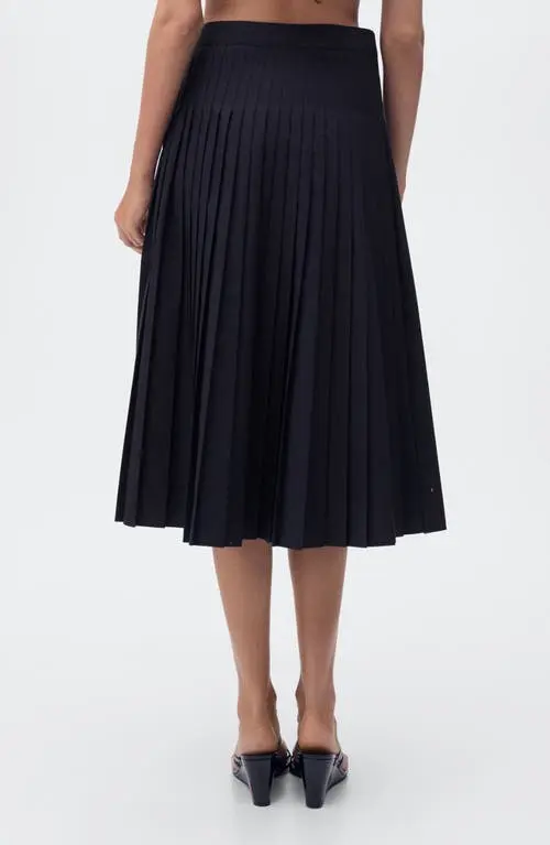 Mango Pleated Midi Skirt
