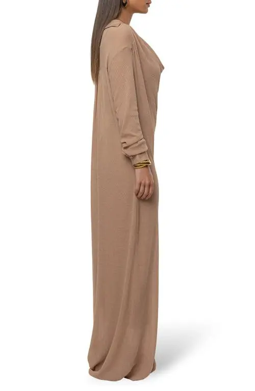 JLUXLABEL Savanna Cowl Neck Long Sleeve Maxi Dress