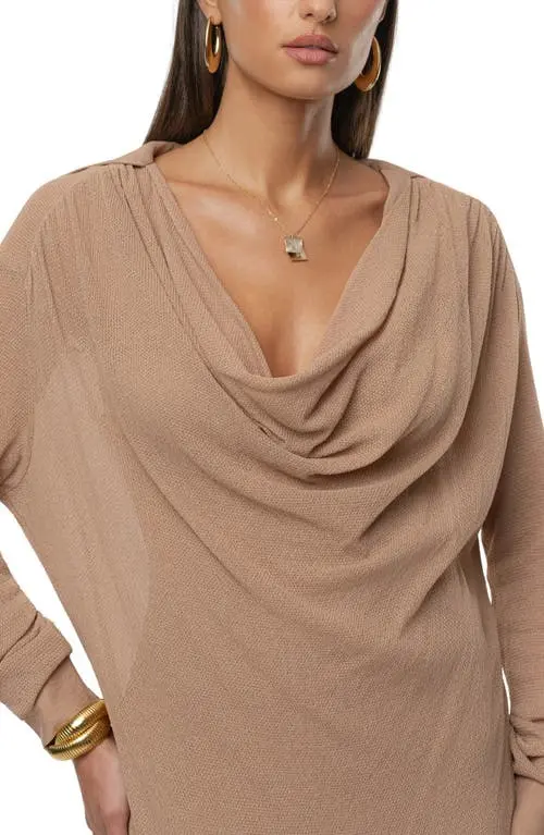 JLUXLABEL Savanna Cowl Neck Long Sleeve Maxi Dress
