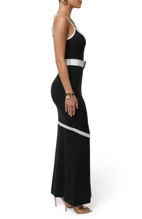 JLUXLABEL Belted Sleeveless Rib Maxi Dress