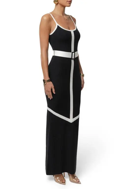 JLUXLABEL Belted Sleeveless Rib Maxi Dress