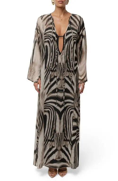 JLUXLABEL Vista Animal Print Maxi Dress - Black