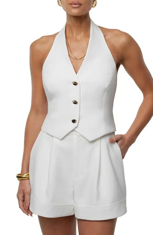JLUXLABEL Luxe Halter Vest - Ivory