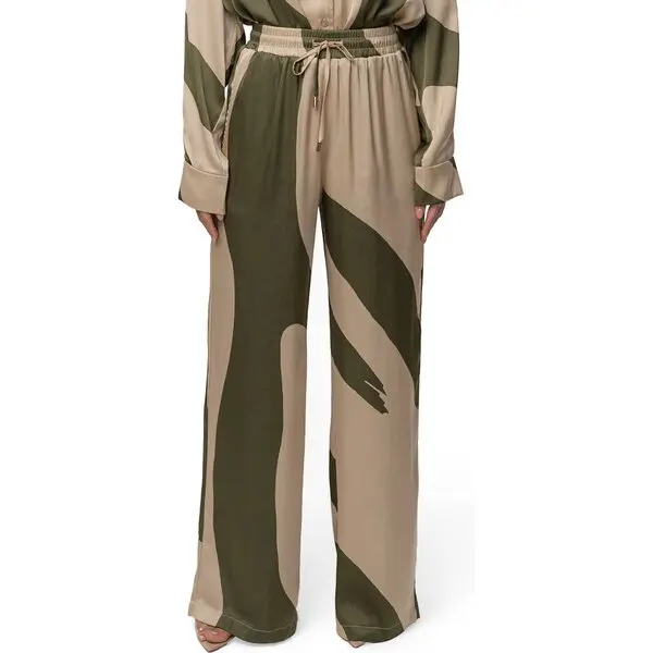 JLUXLABEL Printed Wide Leg Pants