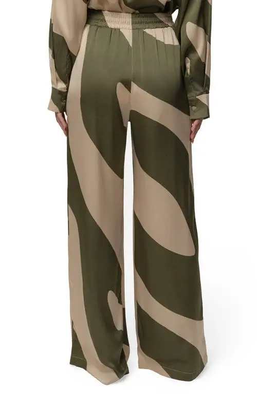 JLUXLABEL Printed Wide Leg Pants