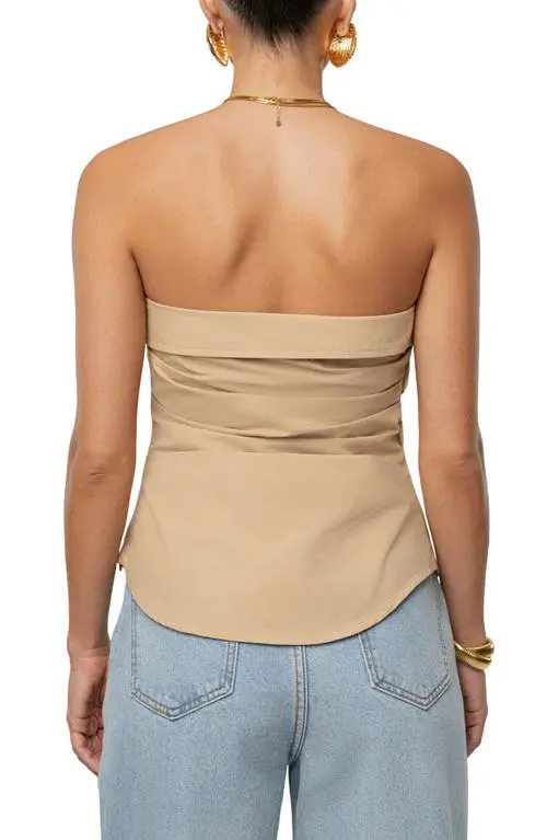 JLUXLABEL Riviera Strapless Top - Beige