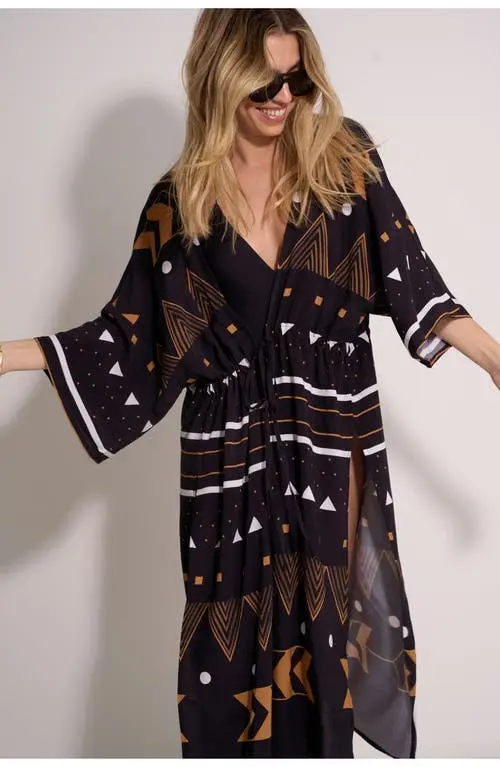 GOTTEX Mist & Sand Robe Cover-up - Black-multi