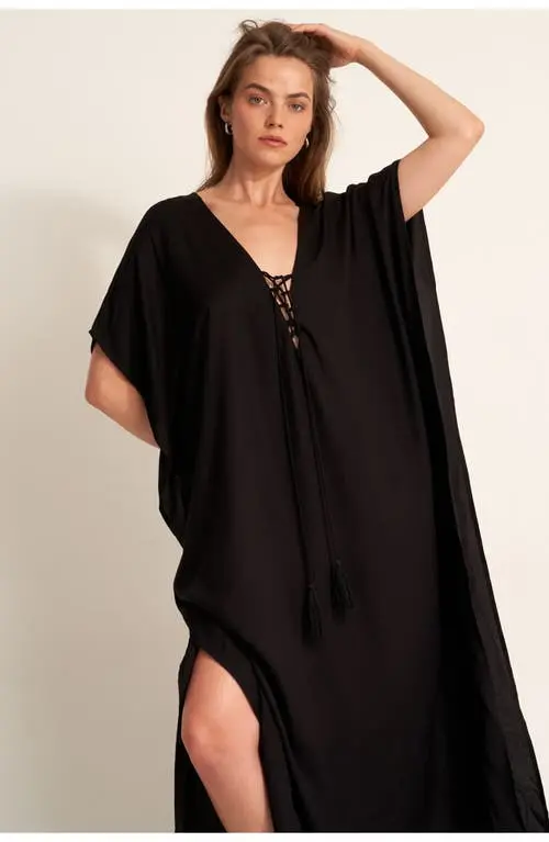 GOTTEX BEACH LIFE Sable Kaftan Cover-up - Black