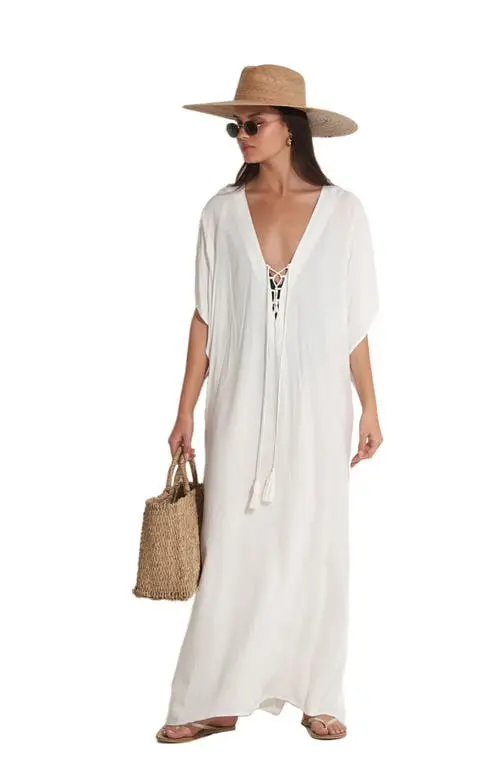 GOTTEX BEACH LIFE Sable Kaftan Cover-up - Cream