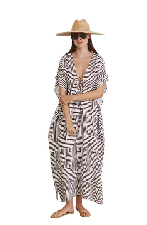 GOTTEX BEACH LIFE Liora Kaftan Cover-up - Brown