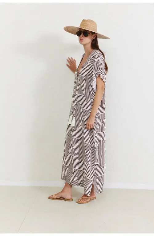 GOTTEX Liora Kaftan Cover-up - Brown