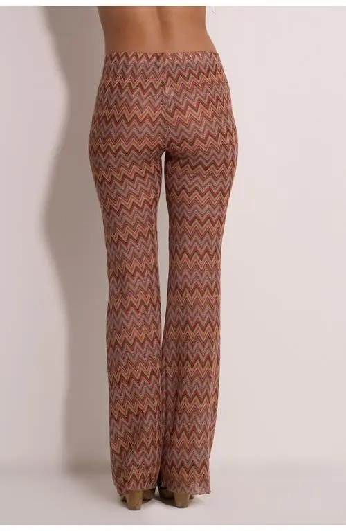 GOTTEX High Waist Flare Beach Pants - Multi-brown