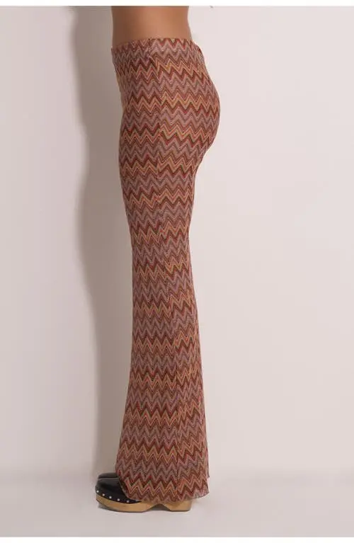 GOTTEX High Waist Flare Beach Pants - Multi-brown