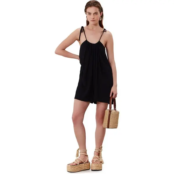 GOTTEX BEACH LIFE Solena Crêpe Romper Cover-up - Black