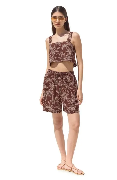 GOTTEX Printed Crop Top Cover-up