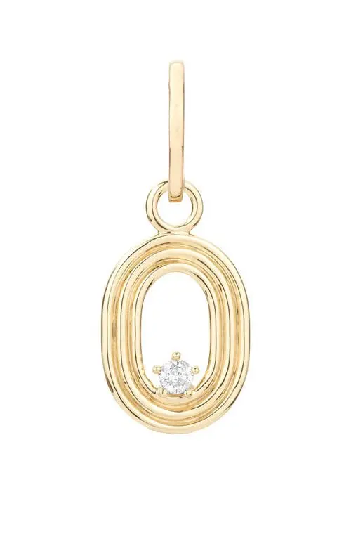 Adina Reyter Number Charm Pendant - Yellow Gold/diamond-0