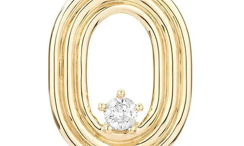 Adina Reyter Number Charm Pendant - Yellow Gold/diamond-0