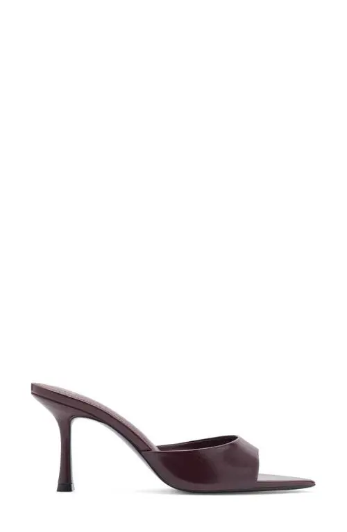Mango Pointed Toe Slide Sandal - Burgundy