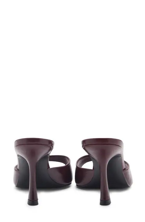 Mango Pointed Toe Slide Sandal - Burgundy