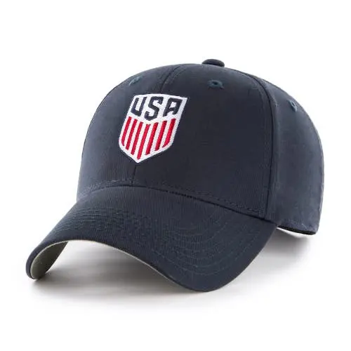 TWINS ENTERPRISE United States Soccer Basic Adjustable Cap - Black