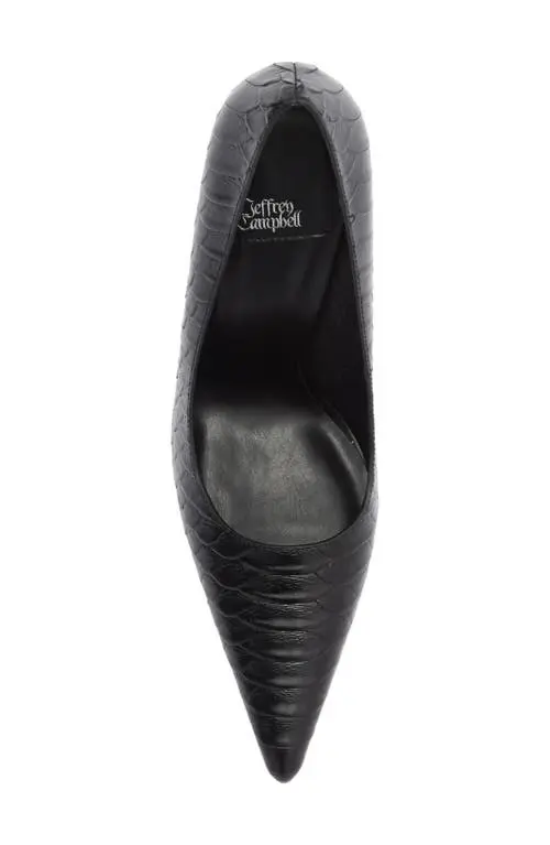 Jeffrey Campbell Good Luck Pump - Black Snake