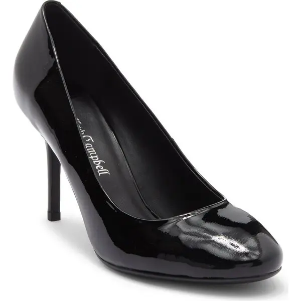 Jeffrey Campbell Round-toe Pumps - Black Crinkle Patent