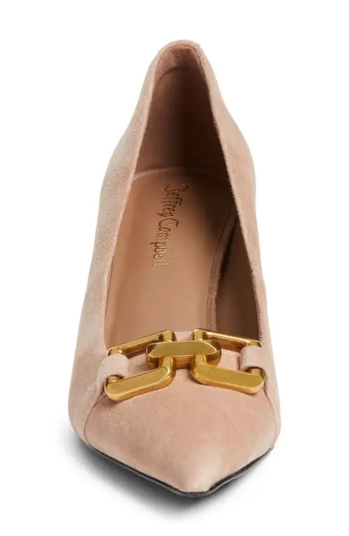 Jeffrey Campbell Lasting 2 Pump - Natural Suede Bronze