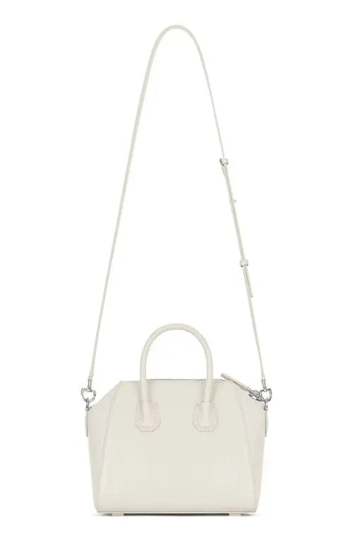 Givenchy Mini Antigona Leather Satchel - Ivory