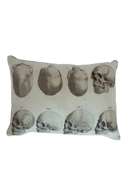 EVANGELINE Linen Pillows - Skull Figures