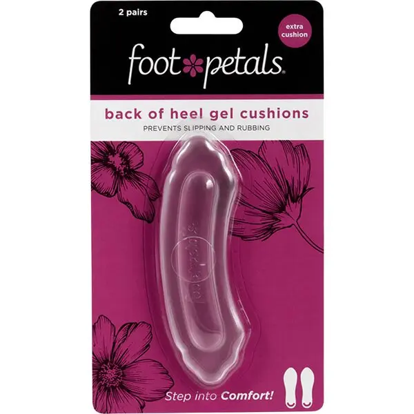 FOOT PETALS 2-pair Back Of Heel Gel Cushions - Pink