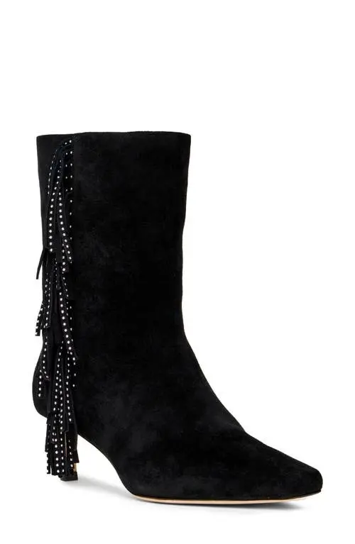 Paige Aya Kitten Heel Boot - Black/studded