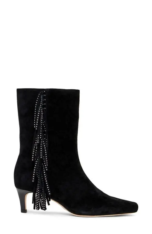 Paige Aya Kitten Heel Boot - Black/studded