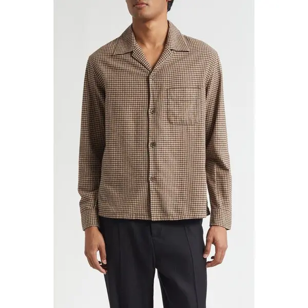 Our Legacy Heusen Microcheck Flannel Button-up Shirt