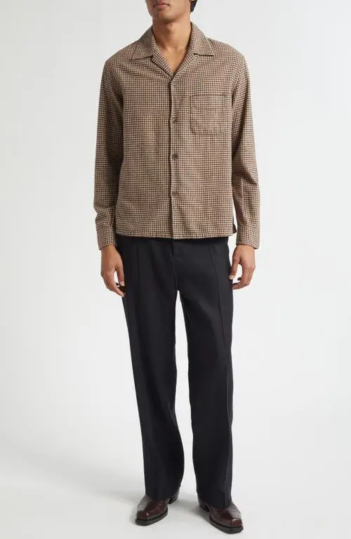 Our Legacy Heusen Microcheck Flannel Button-up Shirt
