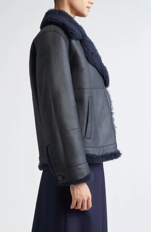 Akris Arno Shearling Lined Leather Jacket