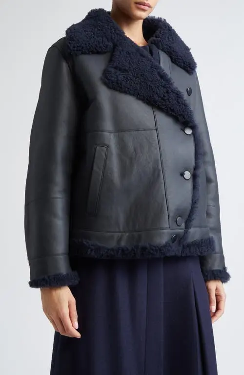 Akris Arno Shearling Lined Leather Jacket