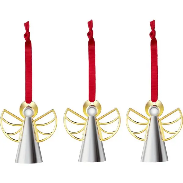 NAMBE Set Of 3 Angel Ornaments - Silver
