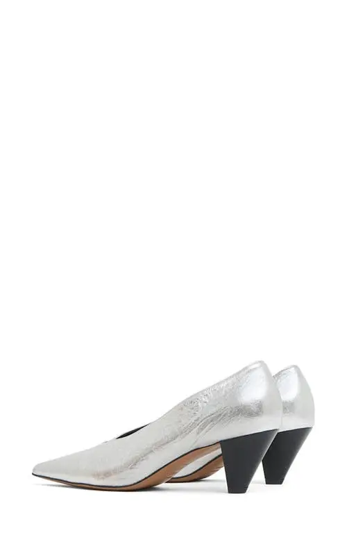 MANSUR GAVRIEL Kiki Pointed Toe Pump - Silver